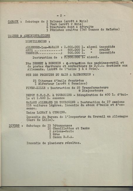 "Sommaire d'activité militaire de l'O.F.A.C.M. : réseau "Sylvestre" dit ...